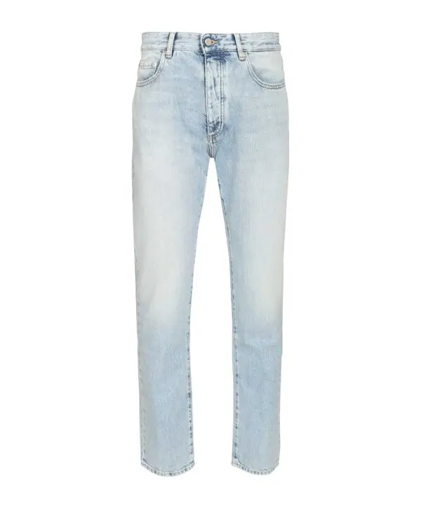 ICON DENIM LOS ANGELES Kanye Wide-leg Low-rise Jeans - White