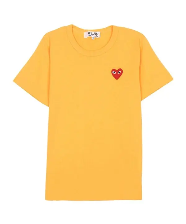 Comme Des Garçons Heart Logo T-shirt - Orange