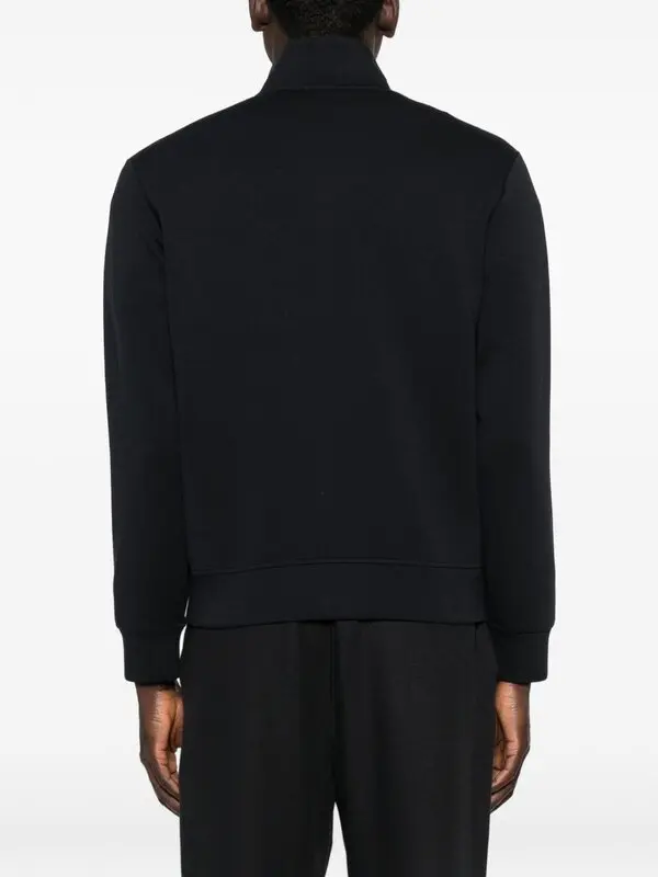 Emporio Armani Logo Zip-up Sweatshirt - Navy Blue