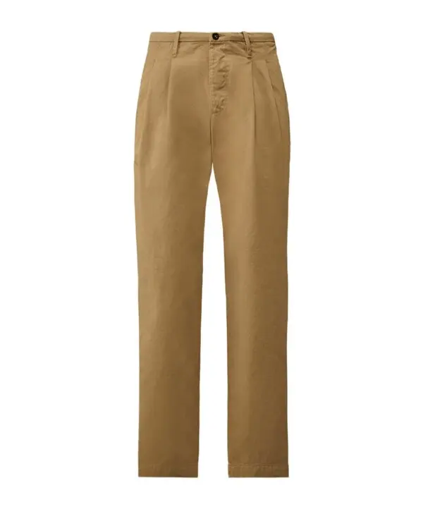 C.P. COMPANY Pleated Cotton-gabardine Loose Trousers - Beige