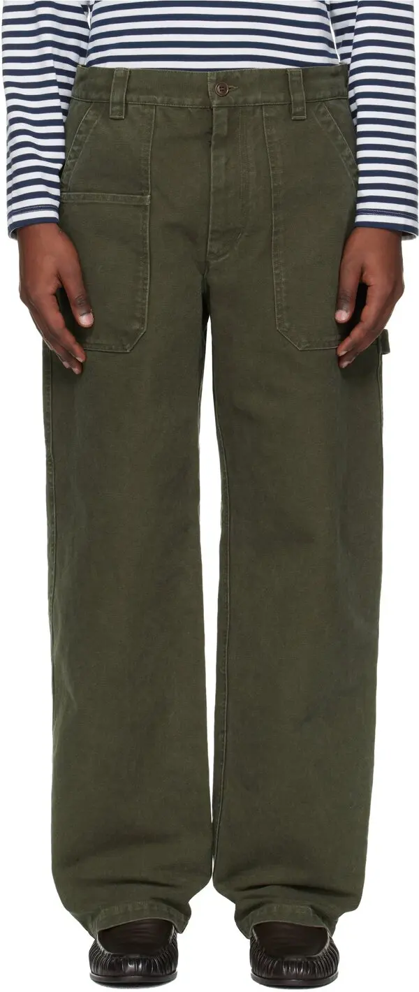 Isabel Marant Étoile Albo Wide Leg Pants - Khaki