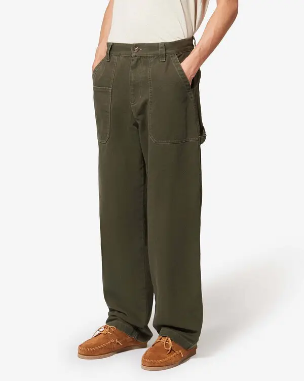 Isabel Marant Étoile Albo Wide Leg Pants - Khaki