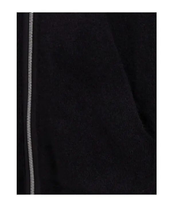 Rick Owens Gimp Alpaca Blend Hoodie - Black