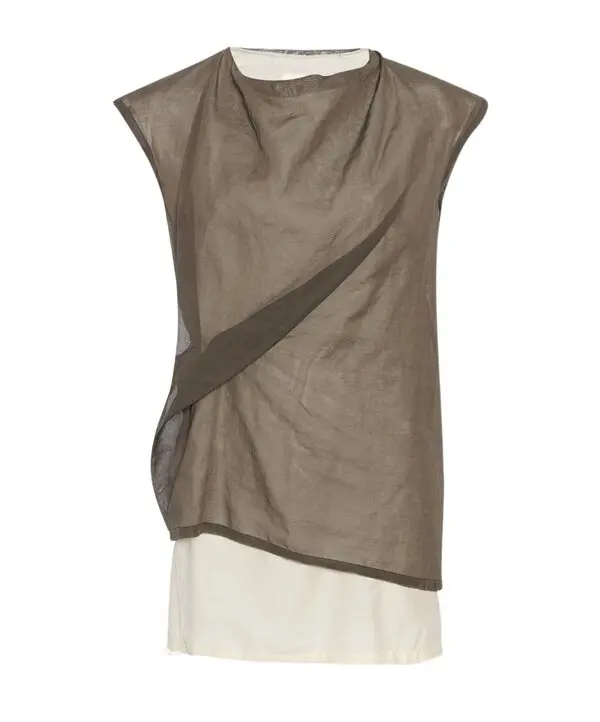 THE ROW Inawa Cap-sleeved Top - Brown