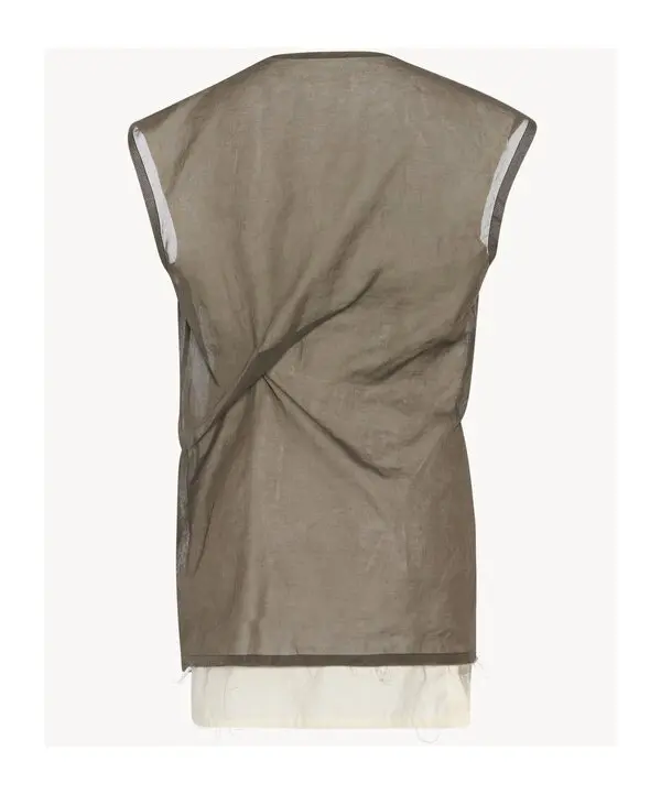 THE ROW Inawa Cap-sleeved Top - Brown