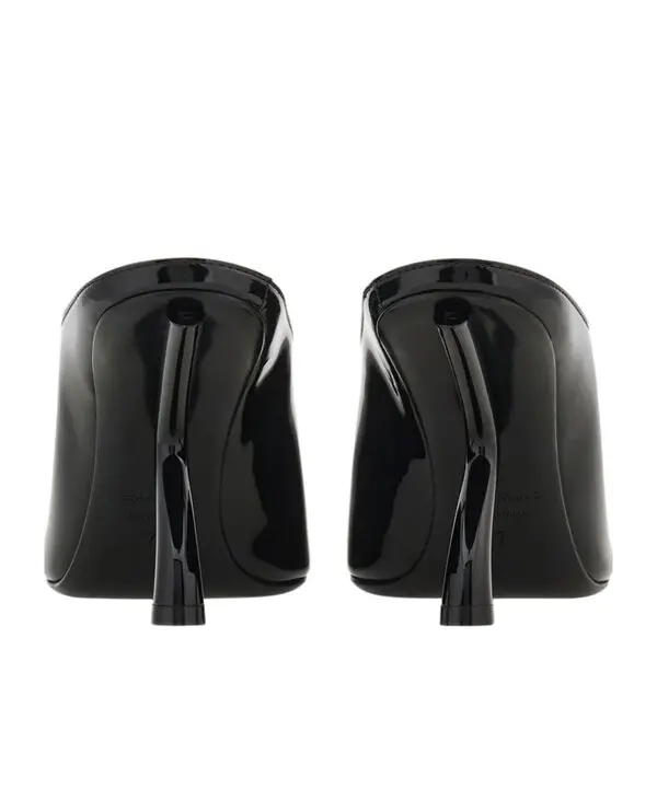 FERRAGAMO S-shaped Heel Mule - Black