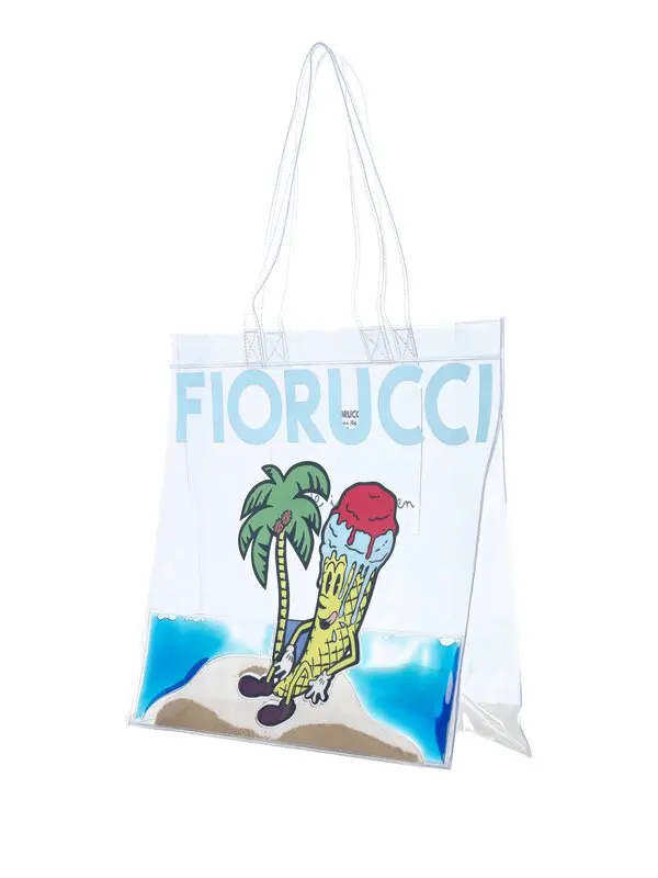 Fiorucci Graphic Print Shoulder Bag - White