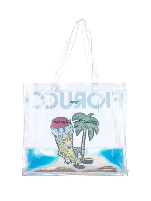 Fiorucci Graphic Print Shoulder Bag - White