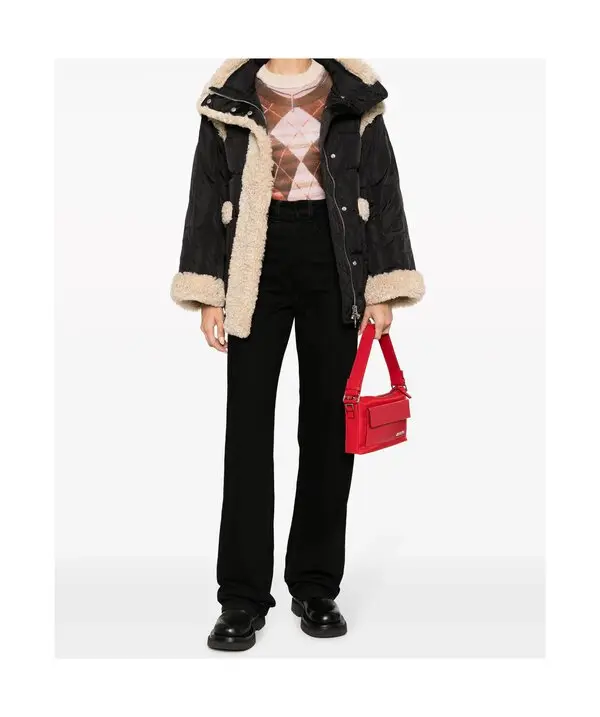 STAND STUDIO Dorothy Funnel Neck Puffer Jacket - Black