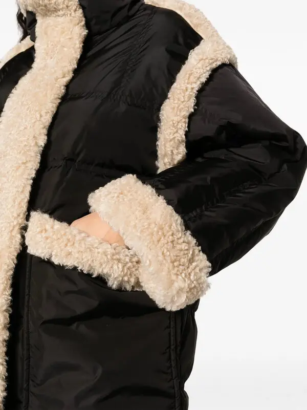 STAND STUDIO Dorothy Funnel Neck Puffer Jacket - Black