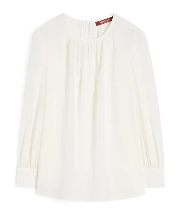Max Mara Mstcolmo Long Sleeve Blouse - White