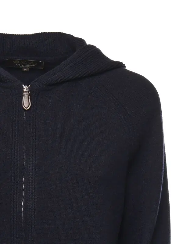 Loro Piana Zip-up Hooded Cardigan - Black