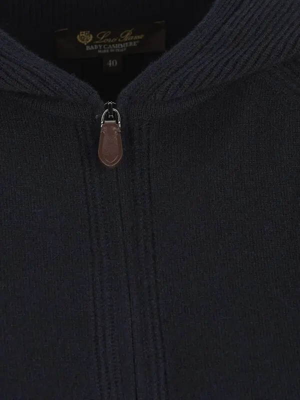 Loro Piana Zip-up Hooded Cardigan - Black