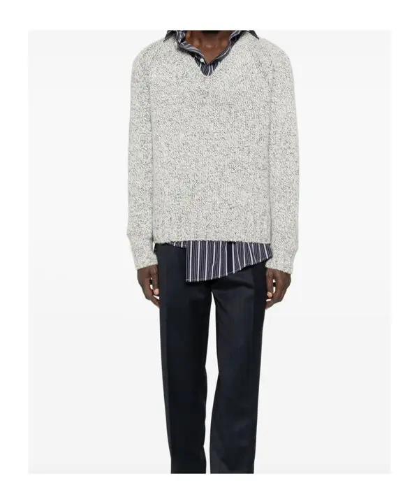 Zegna Speckled V-neck Sweater