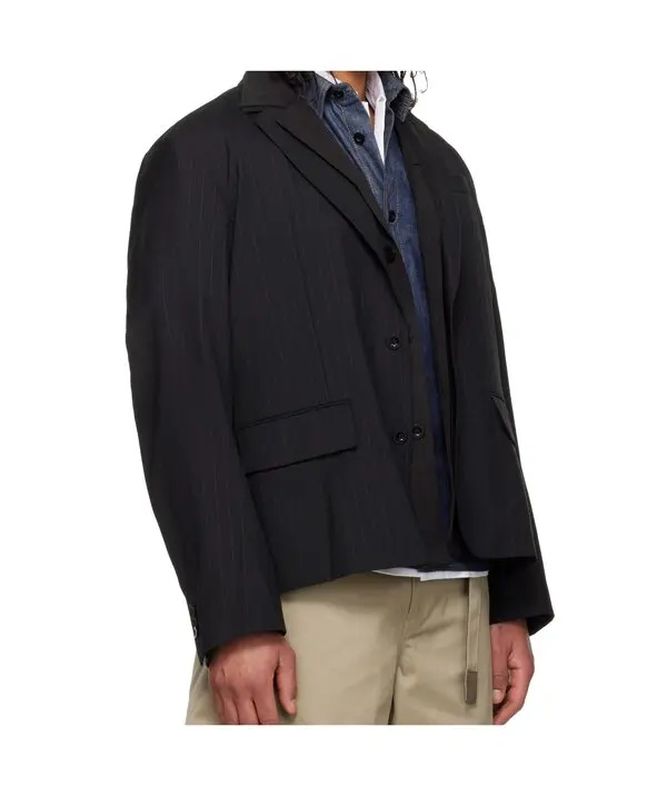 Sacai Pinstriped Button Jacket