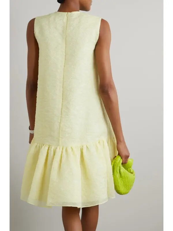 Erdem Maple Pleated Mini Dress