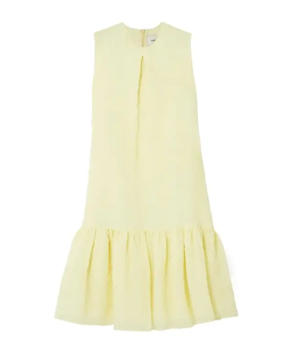 Erdem Maple Pleated Mini Dress - Yellow