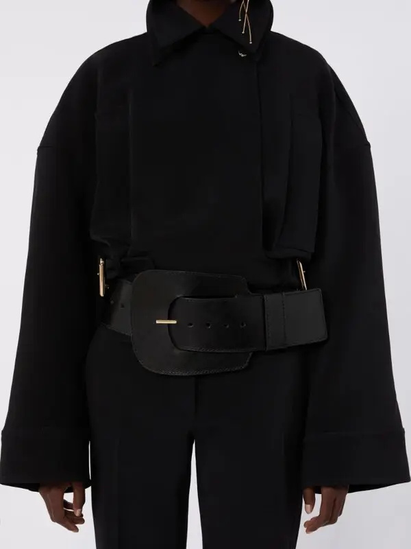 Sportmax Maxi Buckle Leather Belt