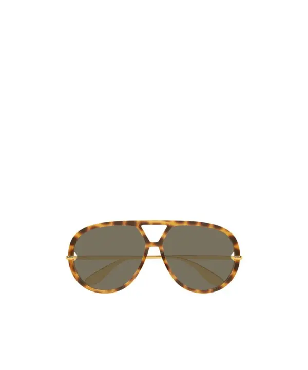 Bottega Veneta Aviator Frame Sunglasses - Green
