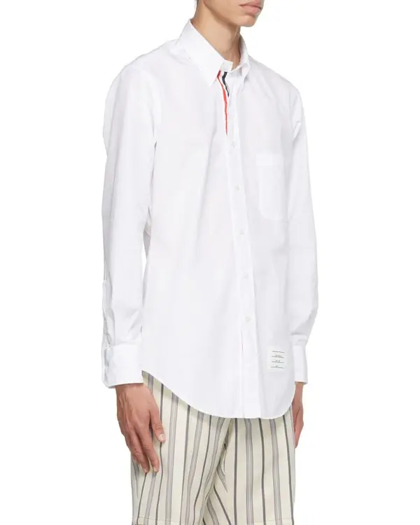 Thom Browne Rwb Detailed Long-sleeved Shirt