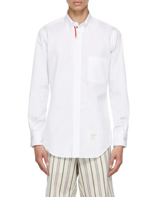 Thom Browne Rwb Detailed Long-sleeved Shirt