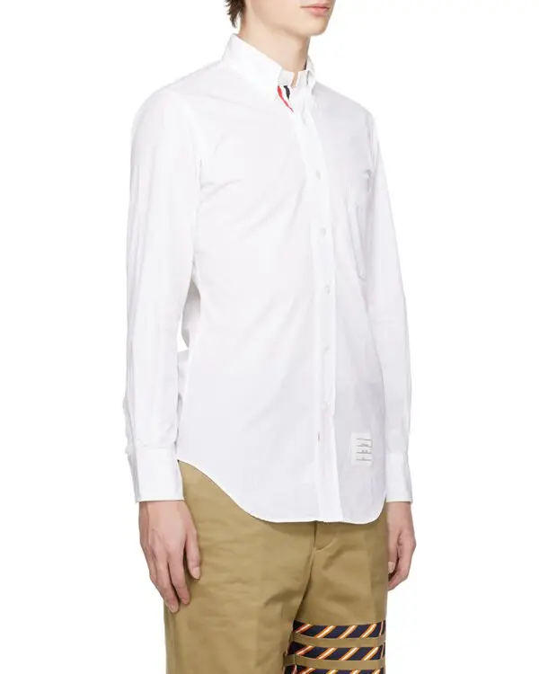Thom Browne Rwb Detailed Long-sleeved Shirt