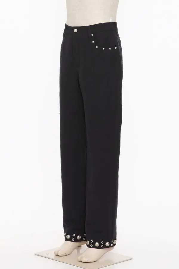 Valentino Garavani Embellished Eyelet Straight Leg Trousers