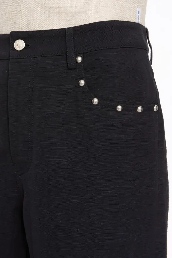 Valentino Garavani Embellished Eyelet Straight Leg Trousers
