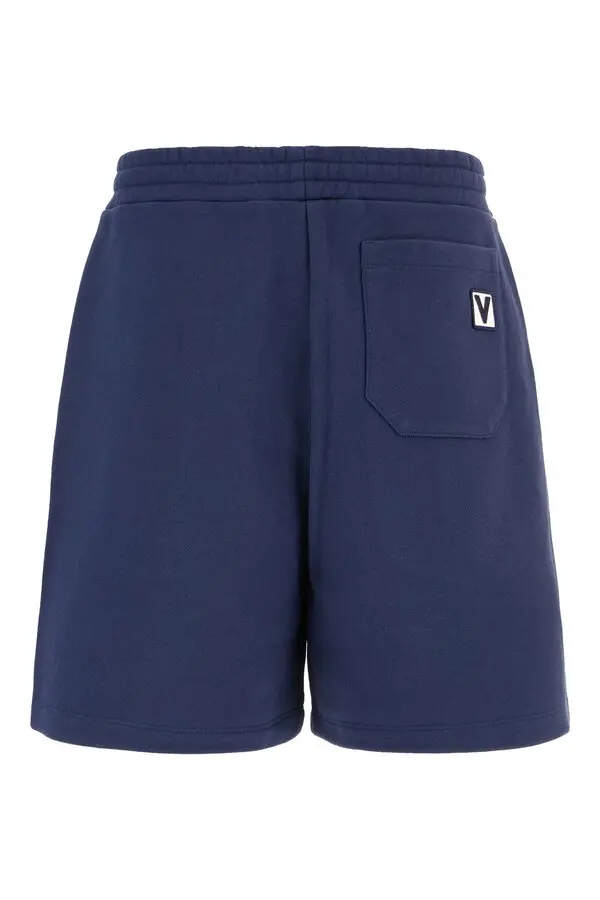 Valentino Garavani Logo Embroidered Shorts - Blue