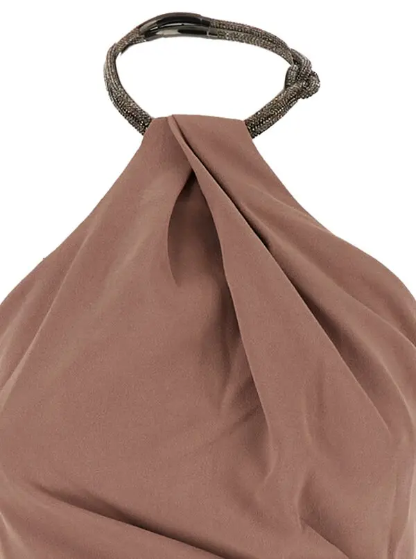 Solace London Halterneck Maxi Dress With Embellished Neckline