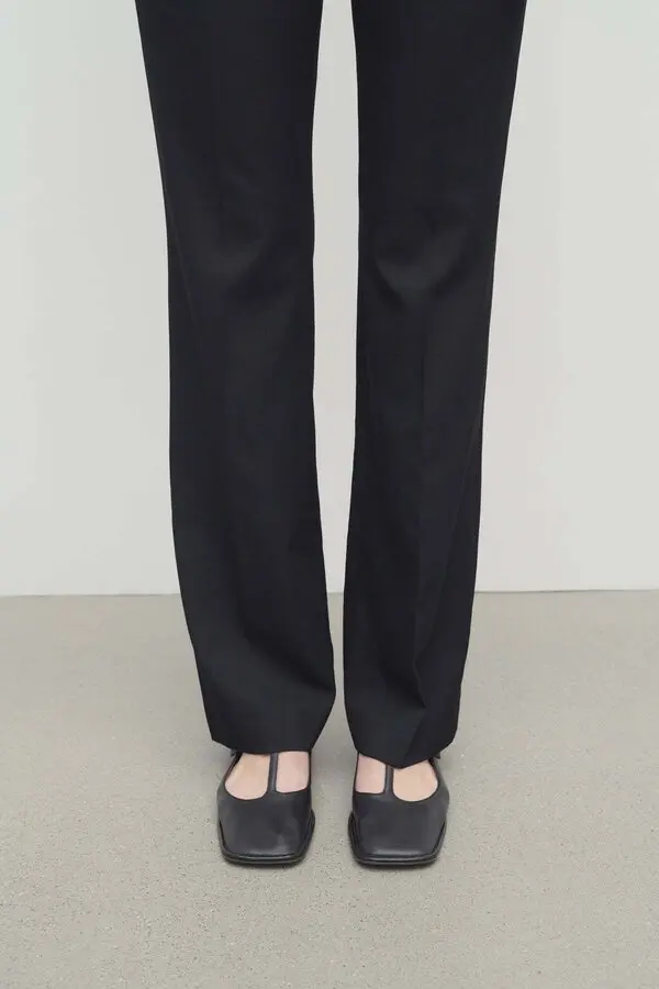 THE ROW Square Toe T-strap Flat
