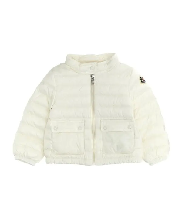 Moncler Logo Patch Down Jacket - White