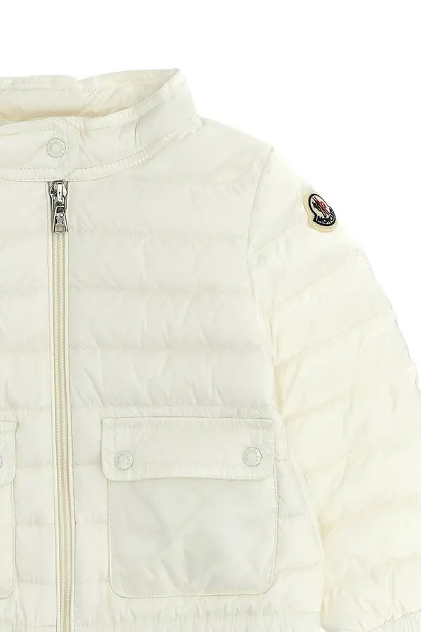 Moncler Logo Patch Down Jacket - White