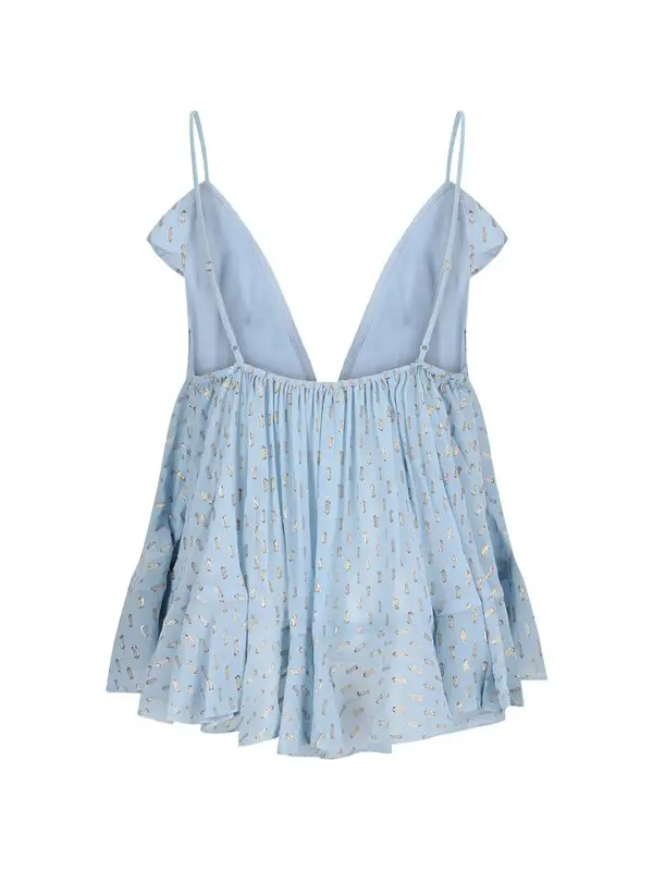 Zimmermann Ruffle Front Tie Top