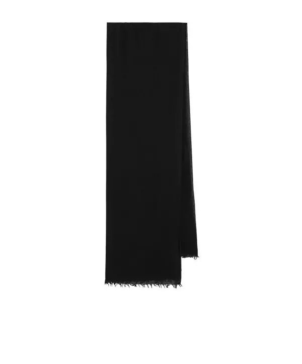 Destin Fringed Scarf - Black