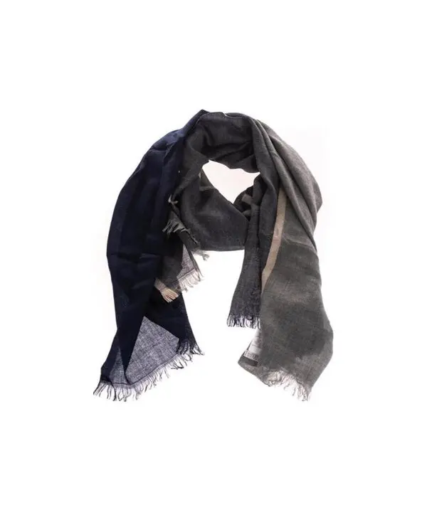 Brunello Cucinelli Colour Block Fringed Scarf - Black