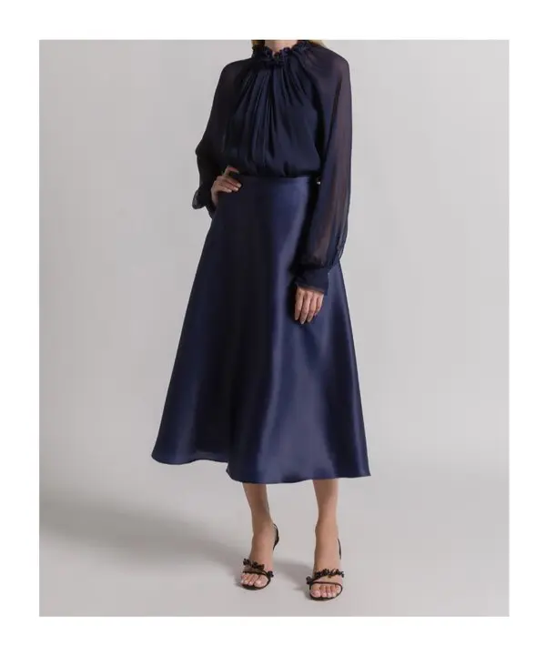 Alberta Ferretti High Neck Blouse - Blue