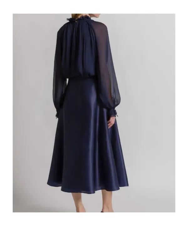 Alberta Ferretti High Neck Blouse - Blue