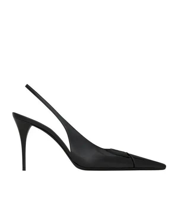 Saint Laurent Babylone 90 Slingback Heeled Pumps - Black