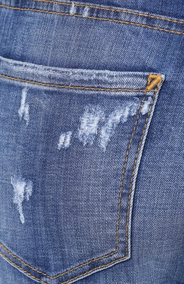 Dsquared2 Distressed Logo Detail Jeans - Blue