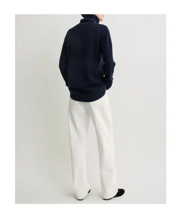 TOTEME Roll Neck Long Sleeved Jumper - Navy