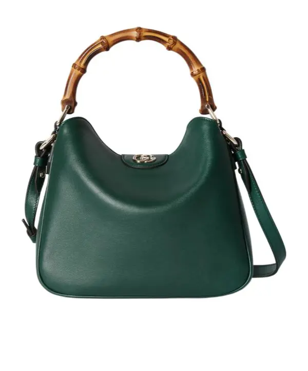 Gucci Diana Small Shoulder Bag With Bamboo Handle - Green