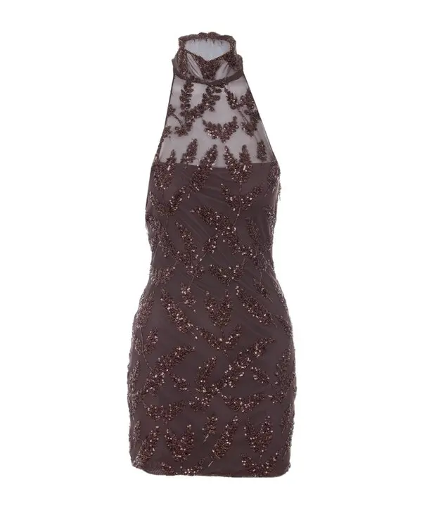 ANIYE BY Sequined Halterneck Dress - Black