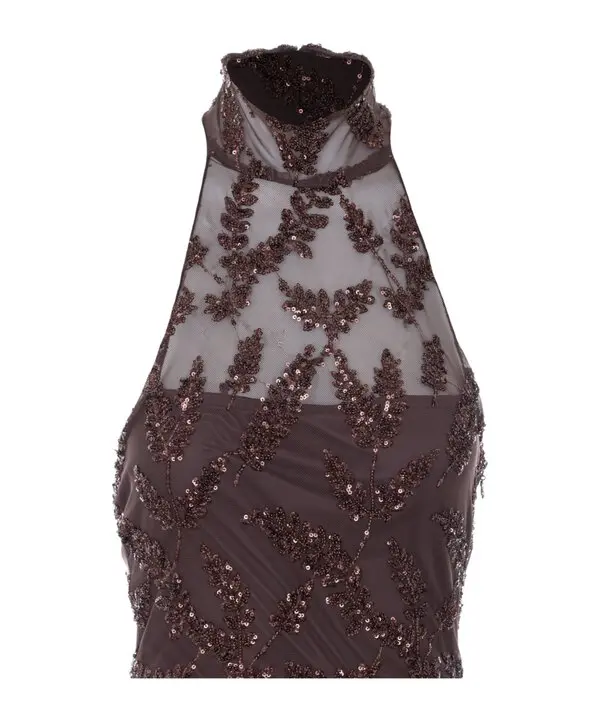 ANIYE BY Sequined Halterneck Dress - Black