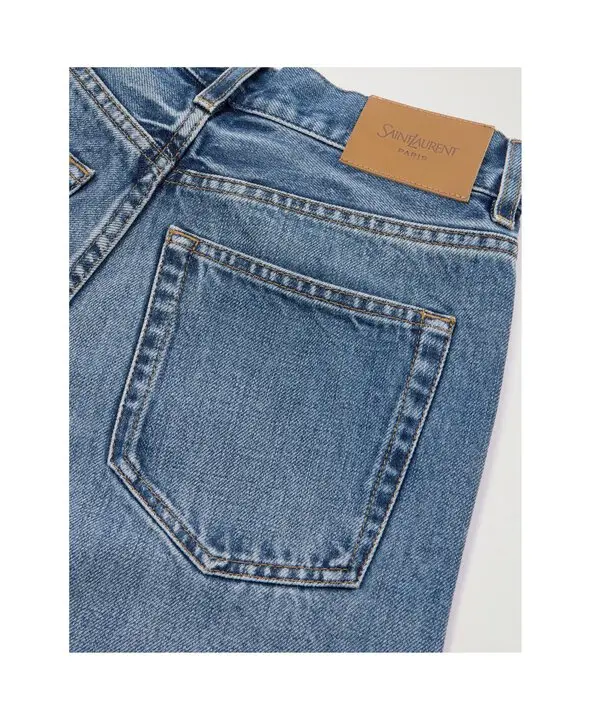 Saint Laurent V-waist Long Baggy Jeans