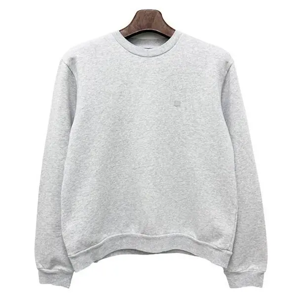 Acne Studios Fleece Crewneck Sweatshirt With Embroidered Face Logo