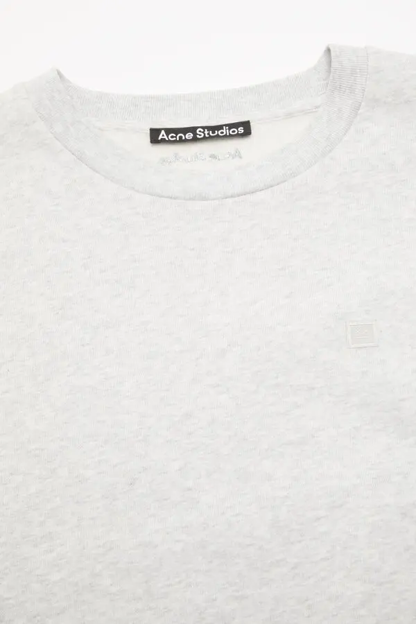 Acne Studios Fleece Crewneck Sweatshirt With Embroidered Face Logo