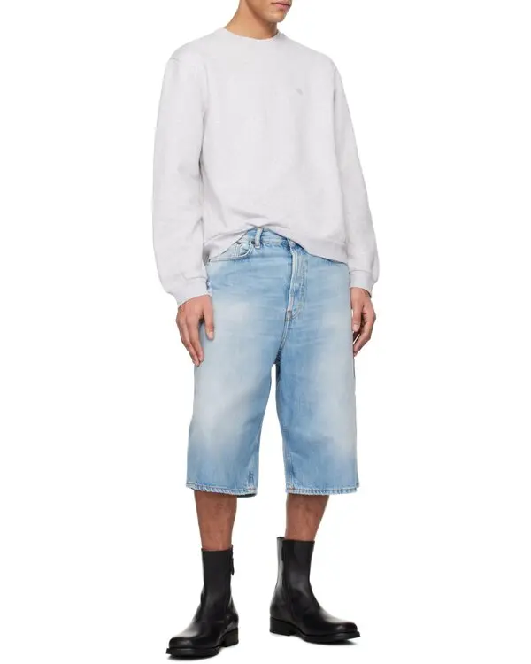 Acne Studios Fleece Crewneck Sweatshirt With Embroidered Face Logo