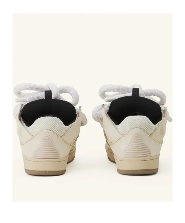 LANVIN Curb Lace-up Sneakers - Beige/black