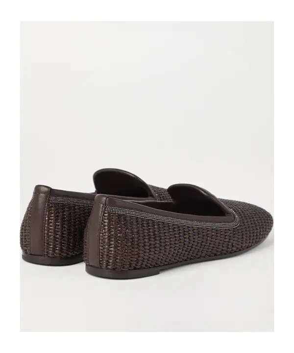 Brunello Cucinelli Interwoven Design Slippers